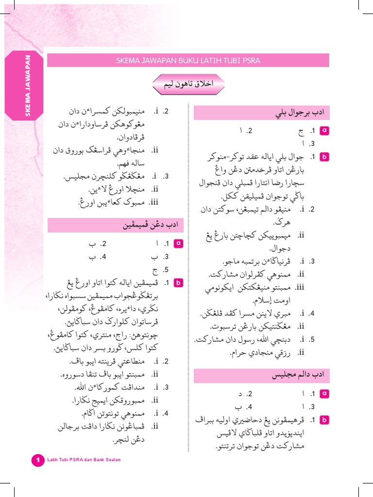 Skema Latih Tubi PSRA | PDF