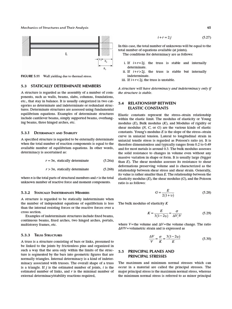 5.3 Statically Determinate Members: 65 Mechanics of Structures and ...