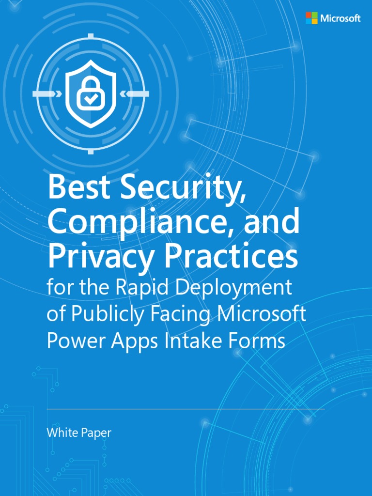 White Paper Security For Online Forms Via Power Apps | PDF | Cloud Computing | Microsoft Azure