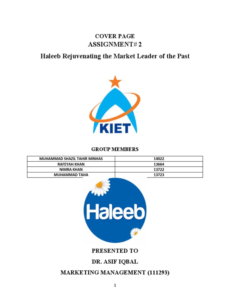 Haleeb Rejuvenating The Market Leader of The Past | PDF | Milk | Brand