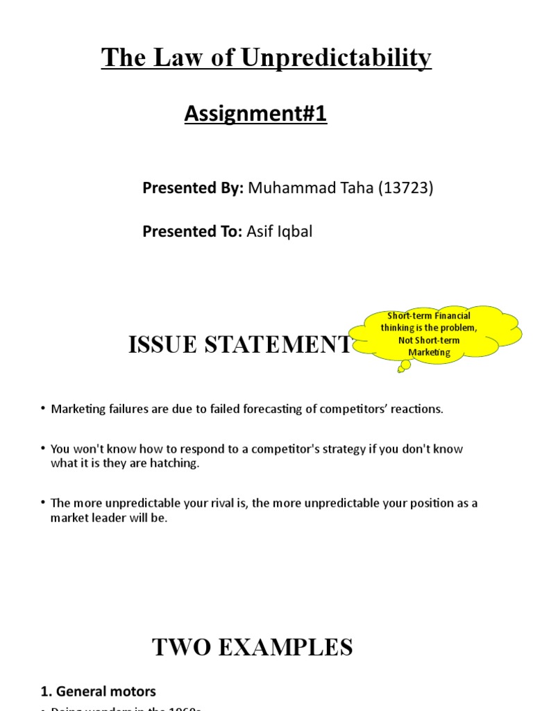 The Law of Unpredictability | PDF