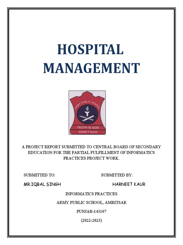 Hospital Management | PDF | Hospital | Database Index