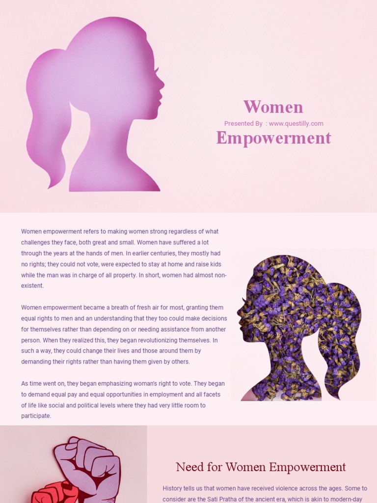 Women Empowerment Pdf Empowerment Self Esteem
