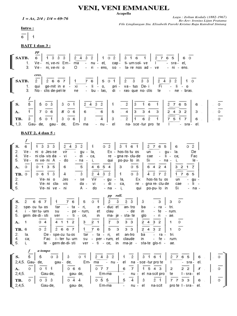 Veni, Veni Emmanuel | PDF