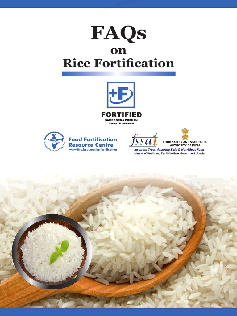 Fortified Rice Fssai | PDF | Extrusion | Rice