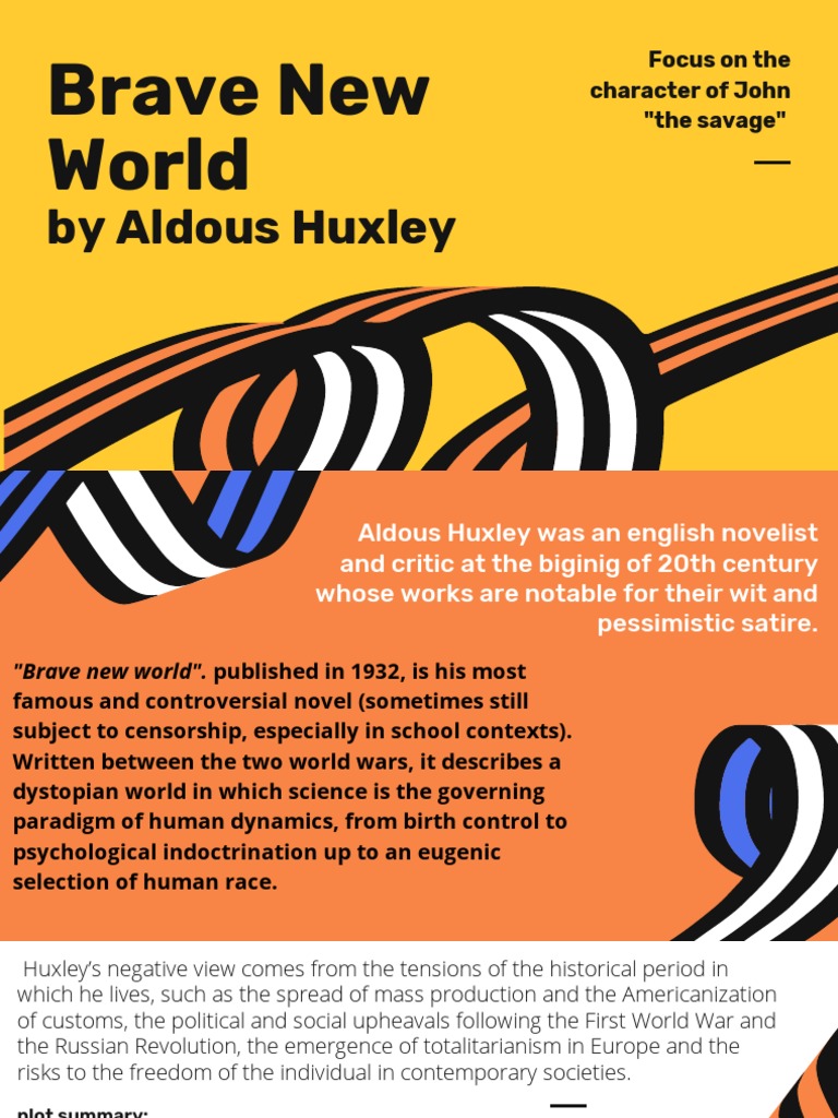 John "the Savage" in Huxley's Dystopia | PDF | History