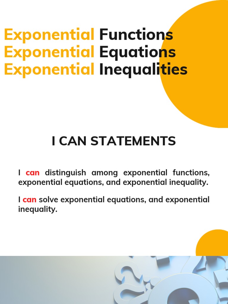 Exponential Functions | PDF | Exponential Function | Equations Exponential Functions | PDF | Exponential Function | Equations