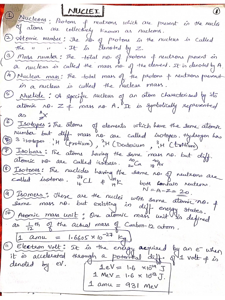 Nuclei Class 12 PDF | PDF