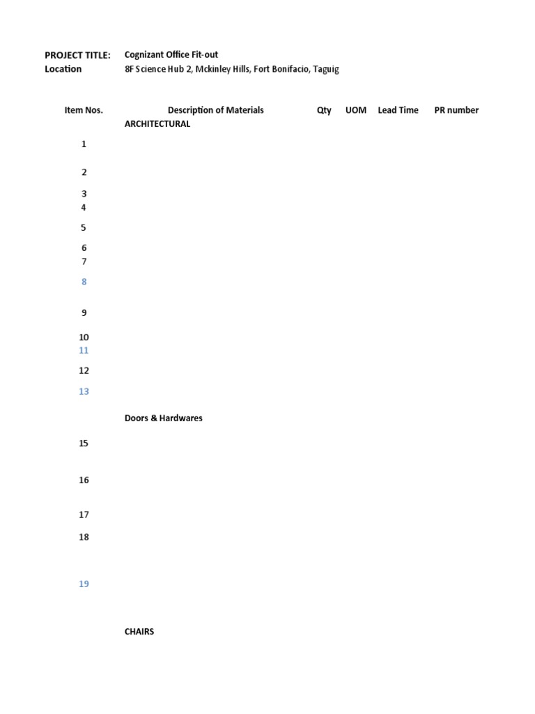 Material Tracker Template | PDF | Computers | Technology & Engineering