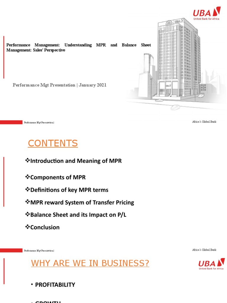 Understanding MPR and Balance Sheet Management & ABC Basis | PDF ...