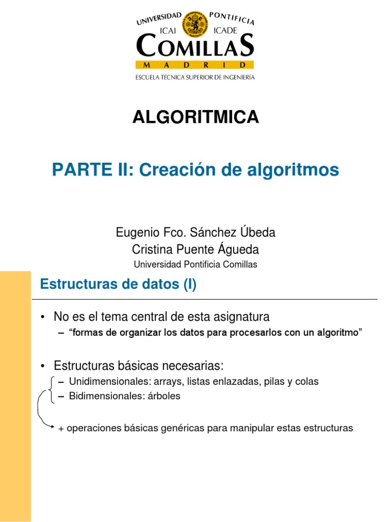 Tema 2 Estructuras De Datos Proceso De Creación De Un Algoritmo Pdf Algoritmos