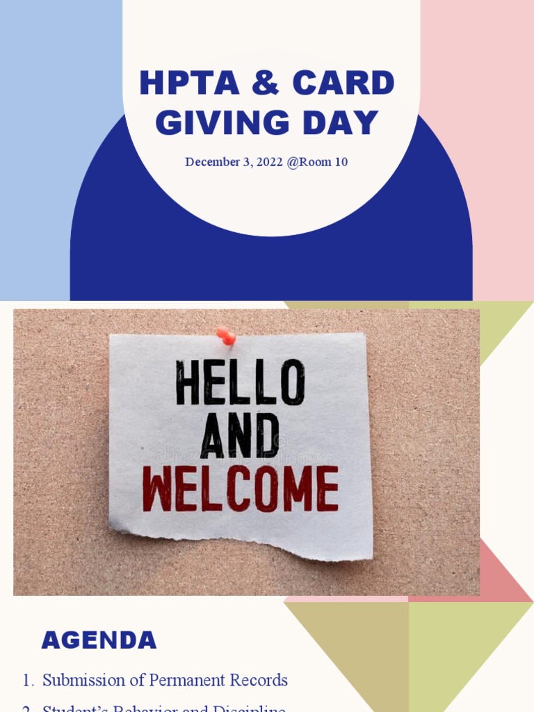 Hpta & Card Giving Day - PPT | PDF
