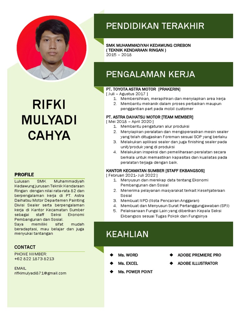CV Rifki MC | PDF