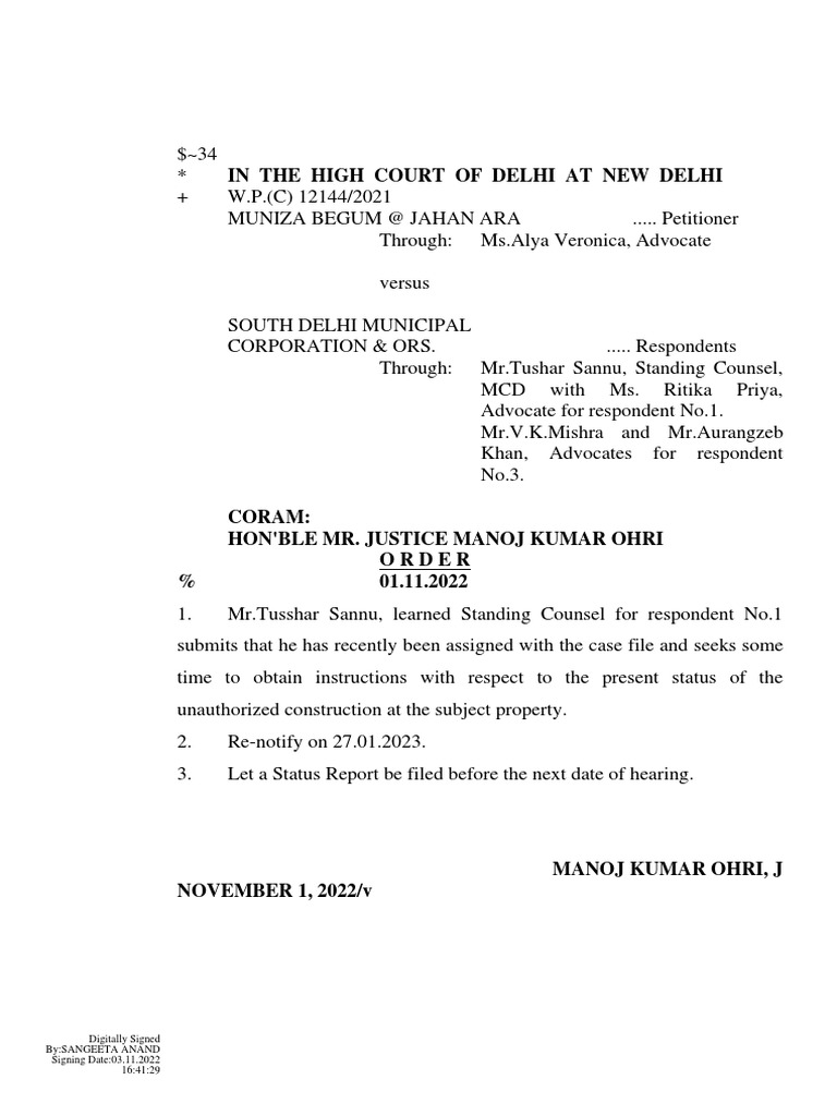 Order Dated - 01.11.22 | PDF