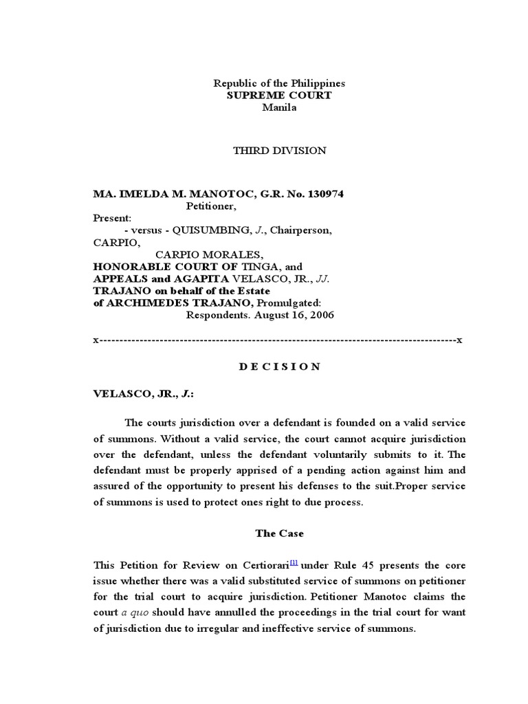 Substituted Service of Summons | PDF | Service Of Process | Lawsuit