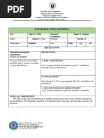 Reflection and Remarks Sample | PDF | Lesson Plan | Learning