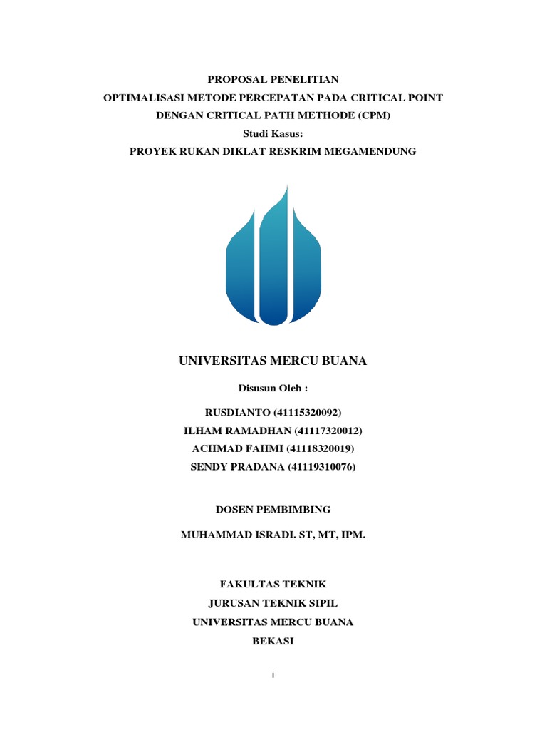 Optimasi CPM untuk Proyek Rukan Reskrim | PDF