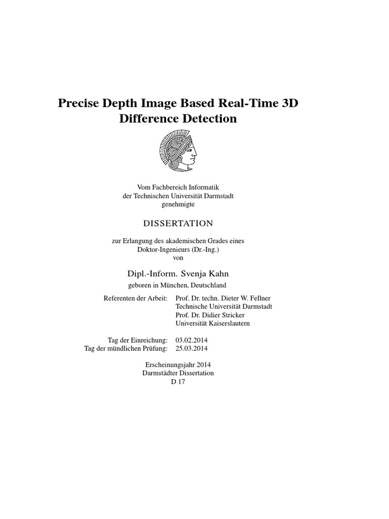 Real-Time 3D Difference Detection | PDF | 3 D Computer Graphics | Vision