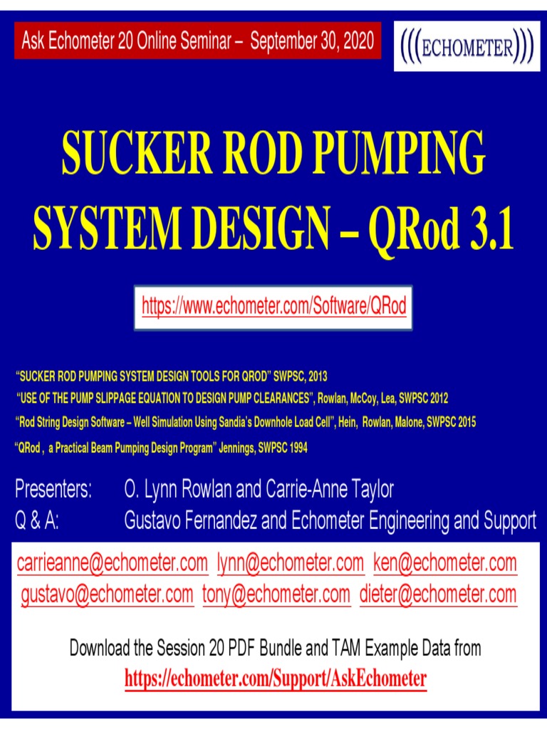 QRod Sucker Rod Pump Design Tools | PDF | Pump | Strength Of Materials