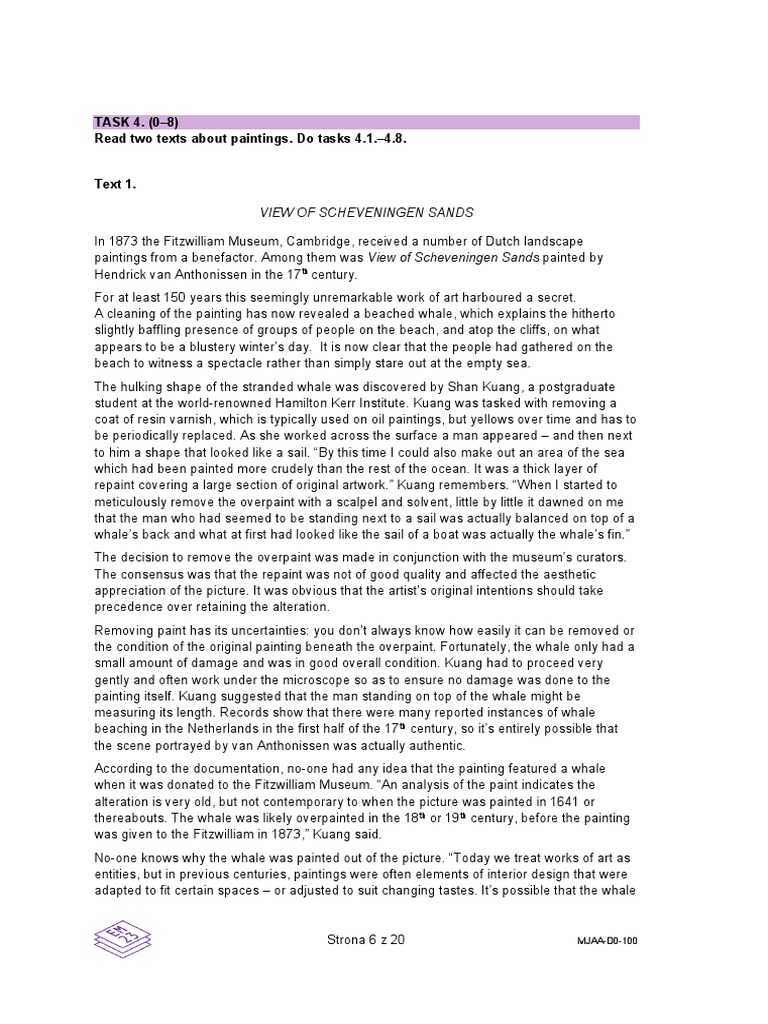 c1 Reading Task | PDF | Paintings