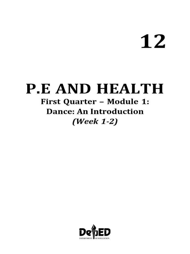 Peh12 q1 Module1 Danceintro v1 | Download Free PDF | Physical Fitness | Dances
