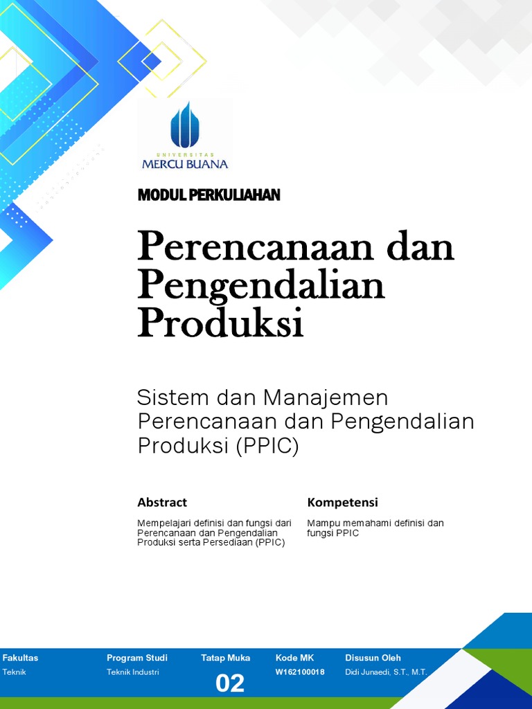 Modul 2 - PPC - 2022-Sistem Dan Manajemen PPIC - PPBA | PDF