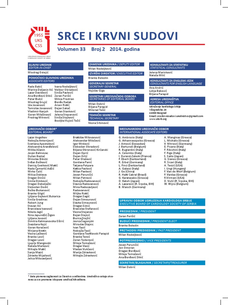 Srce I Krvni Sudovi No 14 | PDF | Percutaneous Coronary Intervention | Internal Medicine
