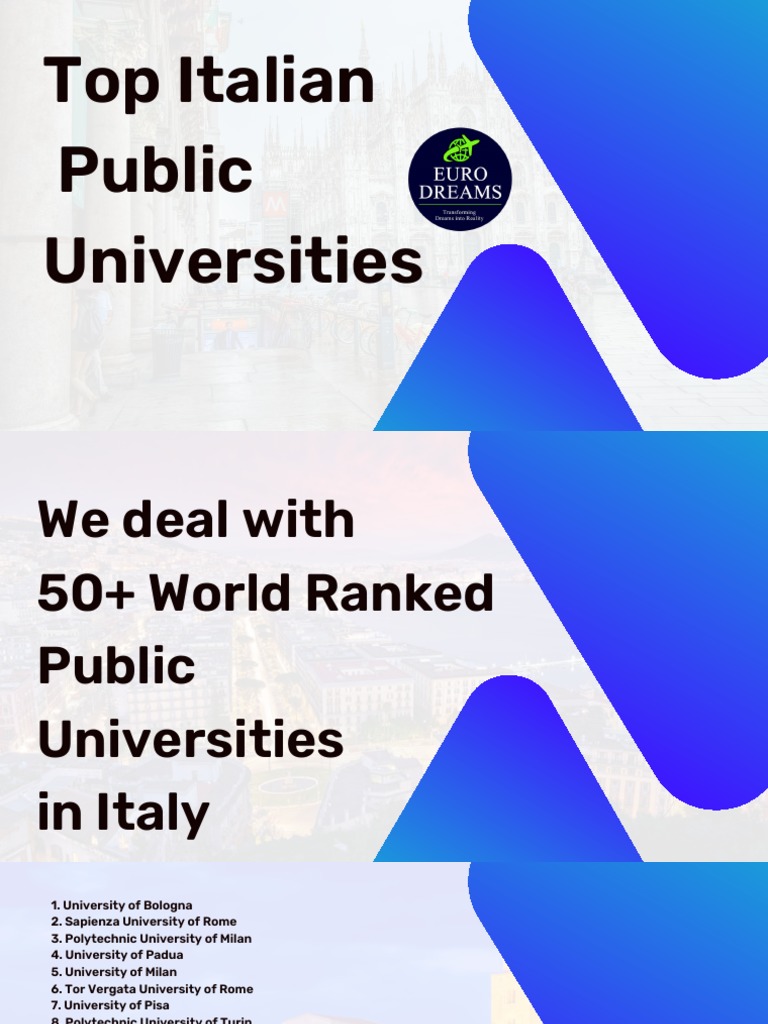 World Ranked Public Universities in Italy 2022-2023 | PDF