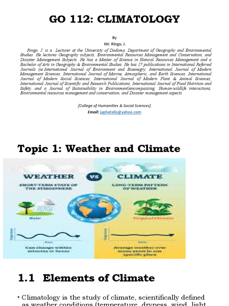 Understanding Climatology Basics | PDF | Climate | Weather