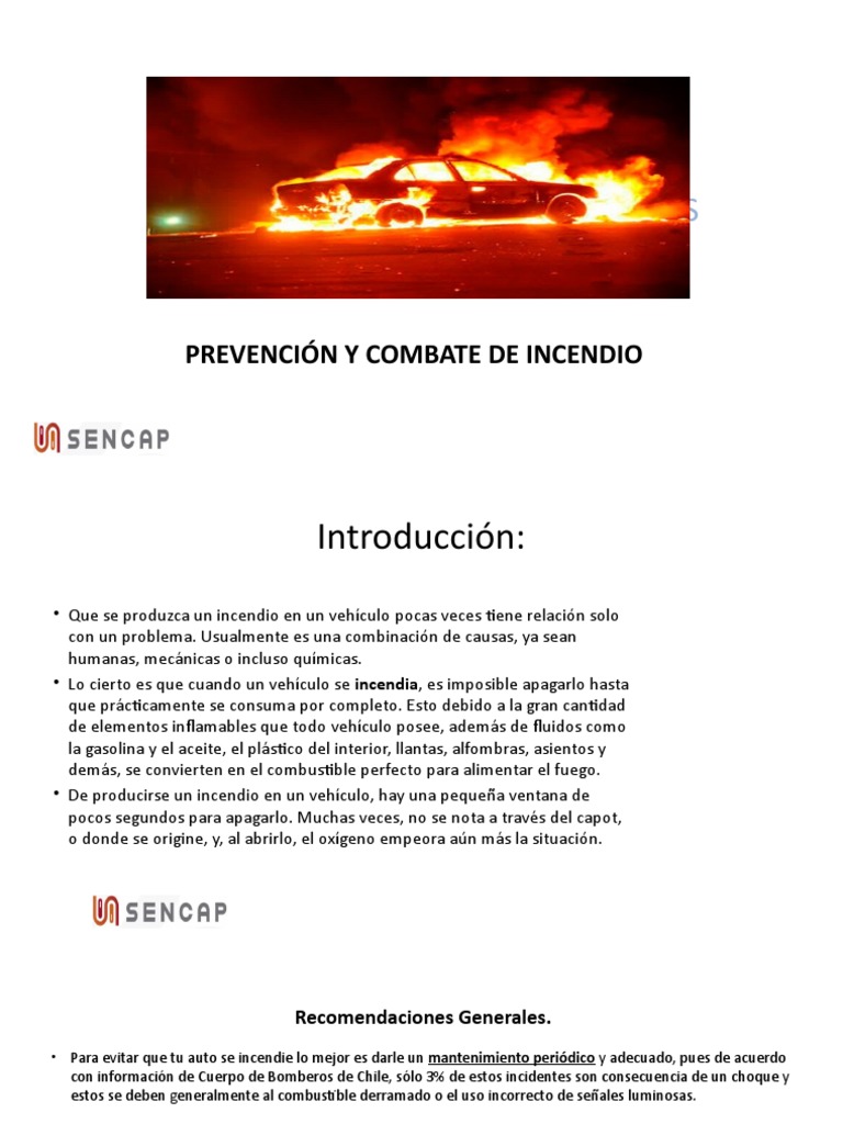 Modulo Incendios Vehiculares OBLIGATORIA | PDF | Combustión | Incendios