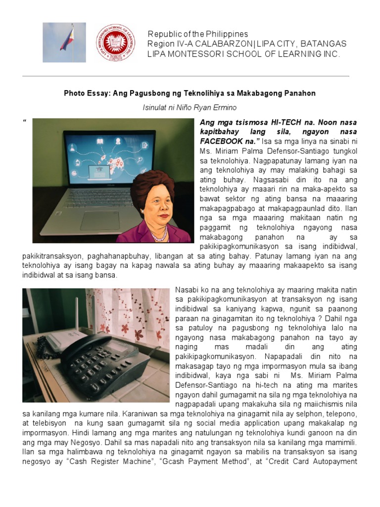 Photo Essay Ang Pagusbong NG Teknolihiya Sa Makabagong Panahon | PDF