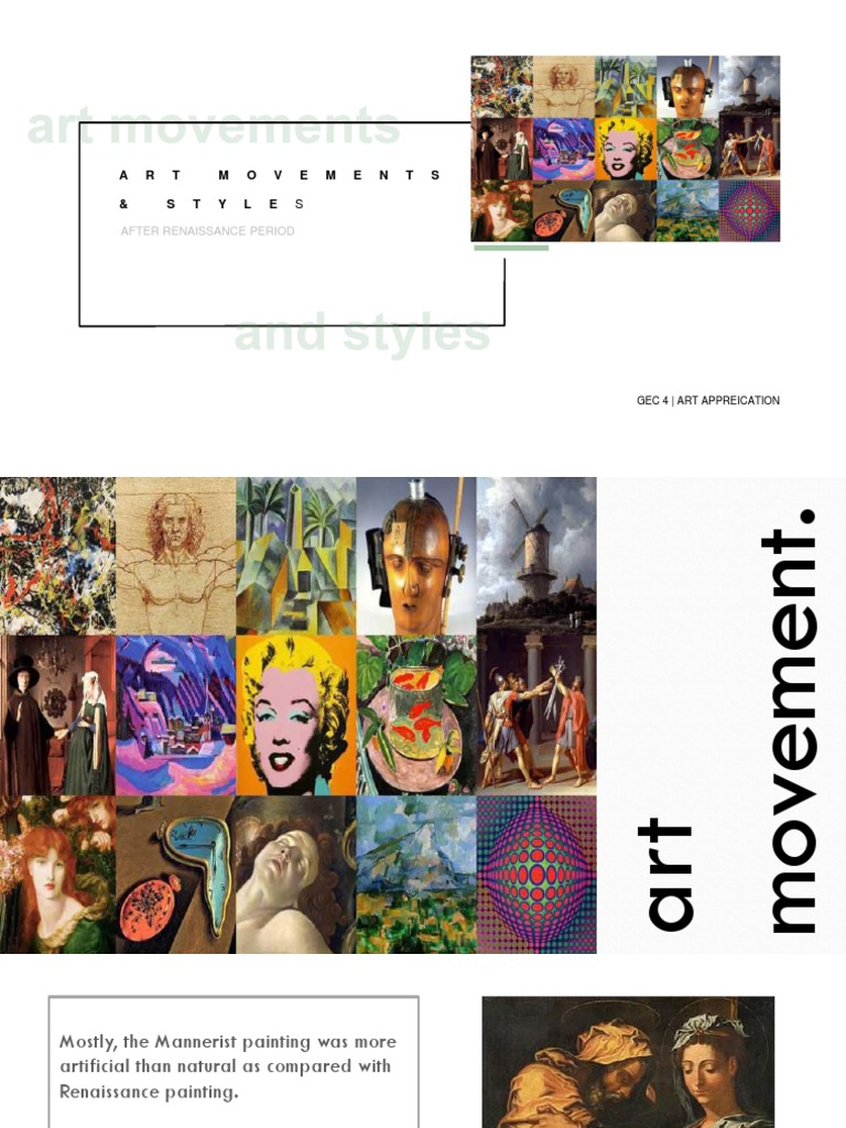 Art Movements After Renaissance | PDF | Paintings | Symbolism (Arts)