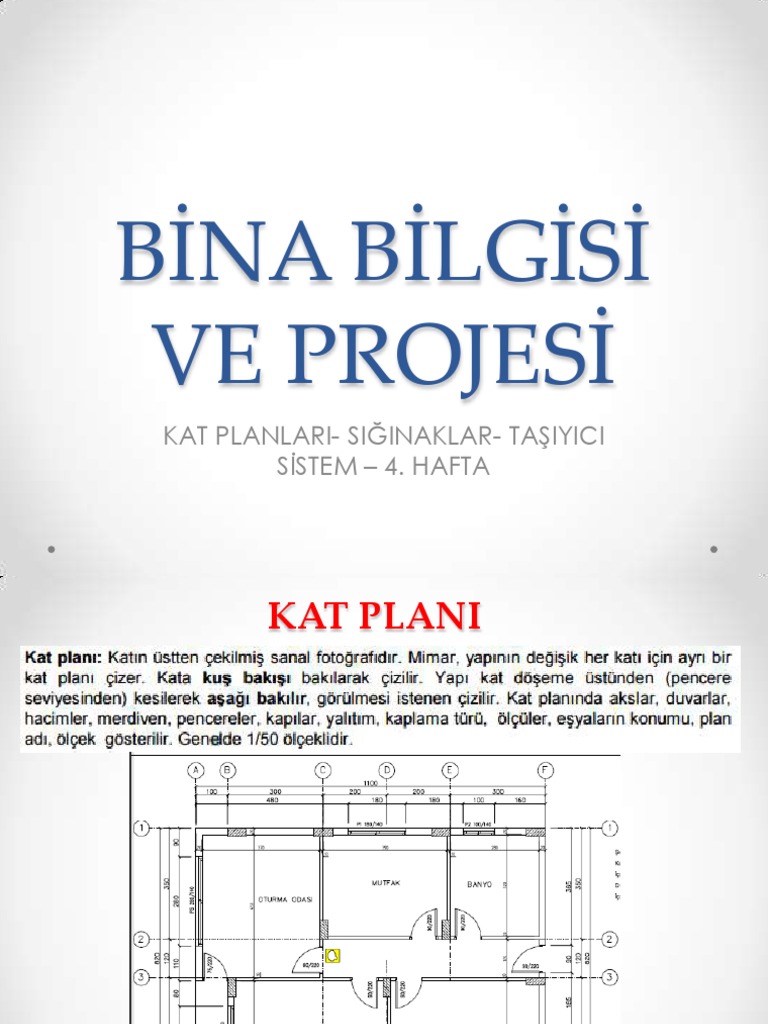 BİNA BİLGİSİ VE PROJESİ 4. Hafta | PDF