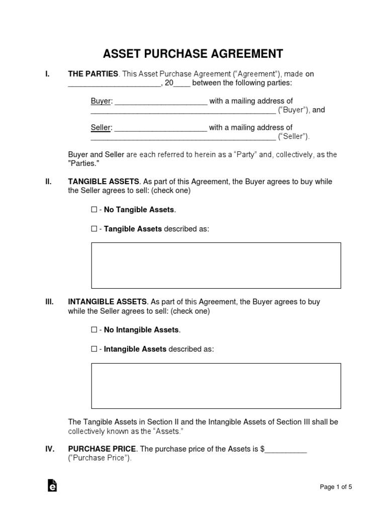 Asset Purchase Agreement | PDF | Insurance | Sales