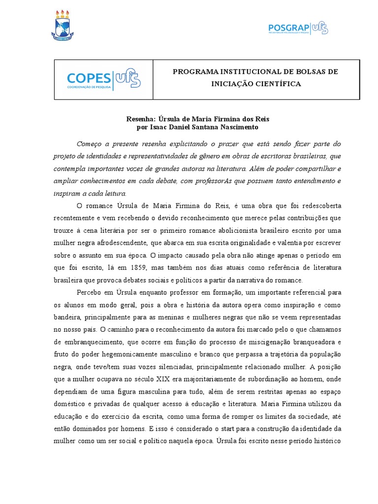 Resenha analisa representação de personagens negros e voz feminina na ...