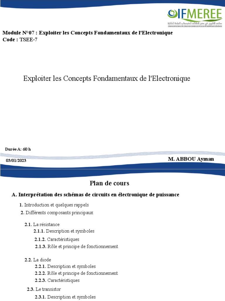 A.interpréter Des Schémas de Circuits en Électronique de Puissance Le ...
