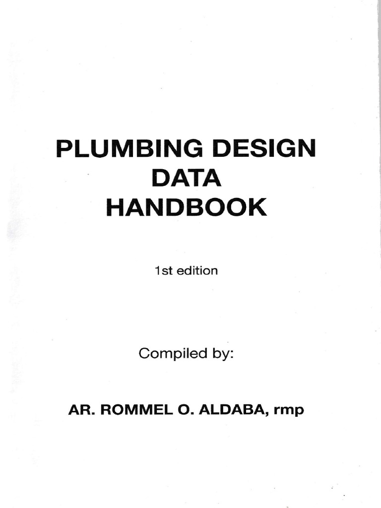 Plumbing Design Data Handbook by Ar. Rommel O. Aldaba, RMP | PDF