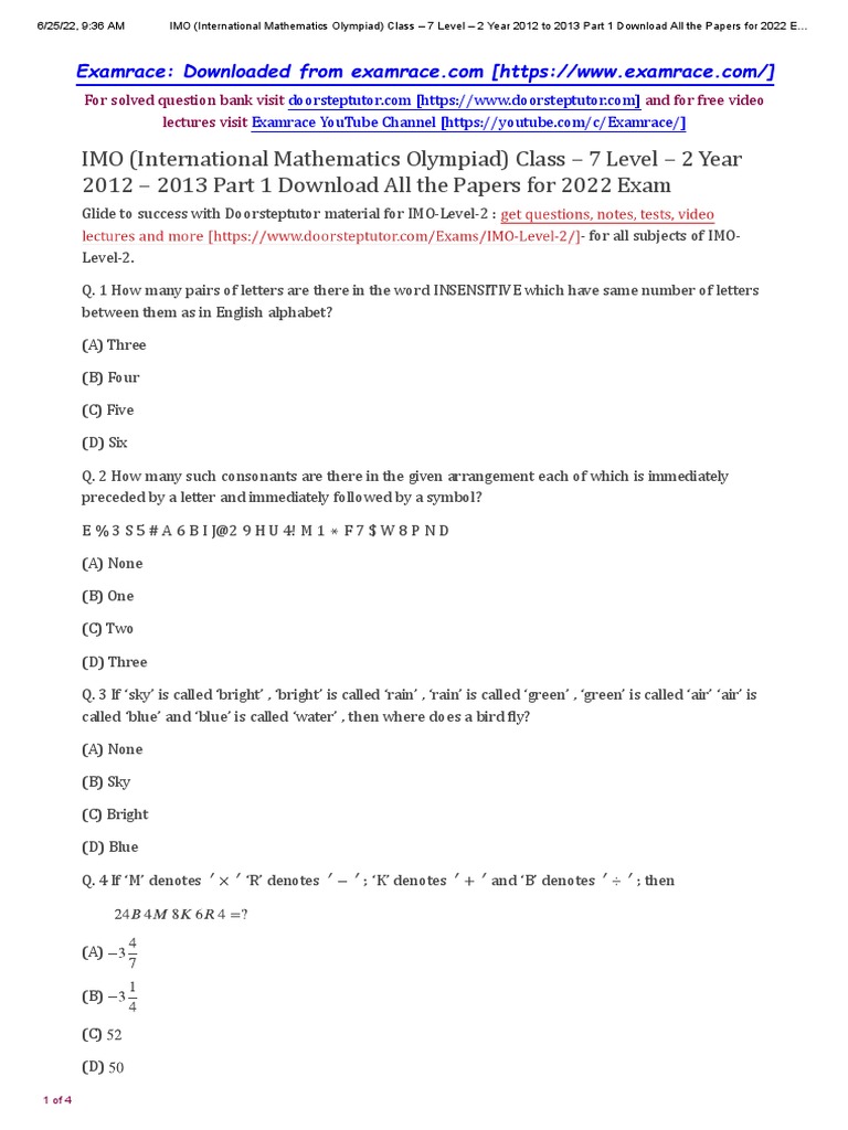 Imo 2012-13 | PDF | Triangle | Mathematics