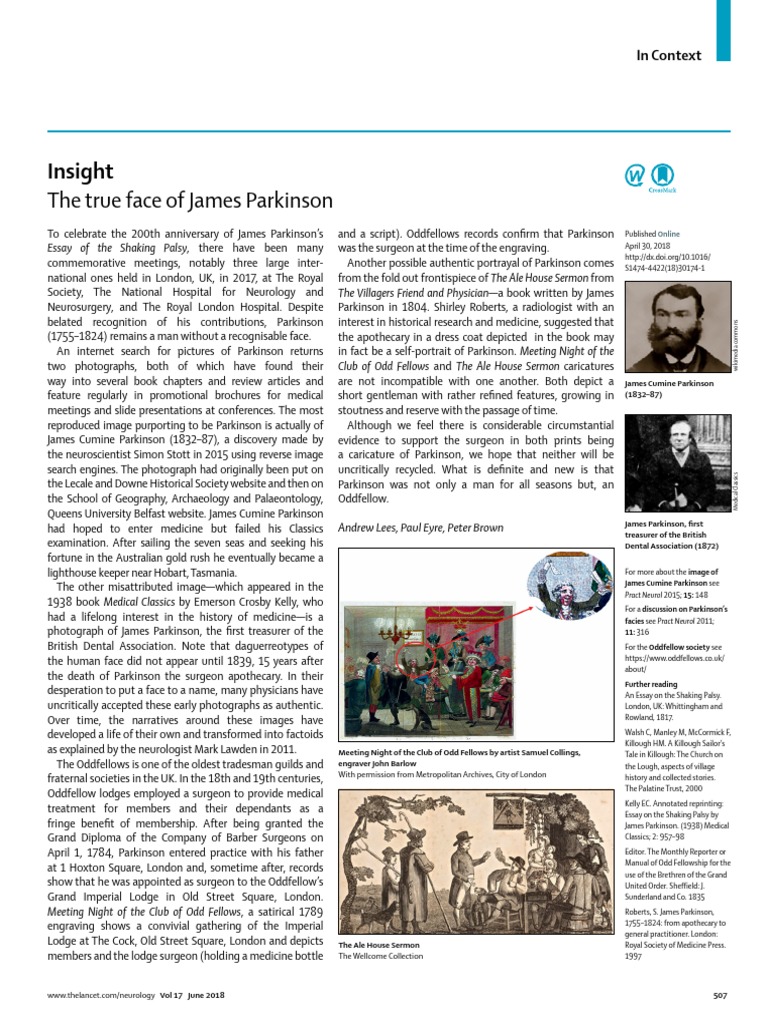 The True Face of James Parkinson | PDF | Health Care | Medicine