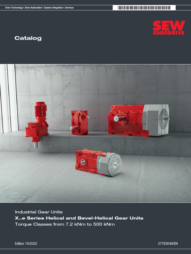 Sew X Series Gear Box | PDF | Bearing (Mechanical) | Gear