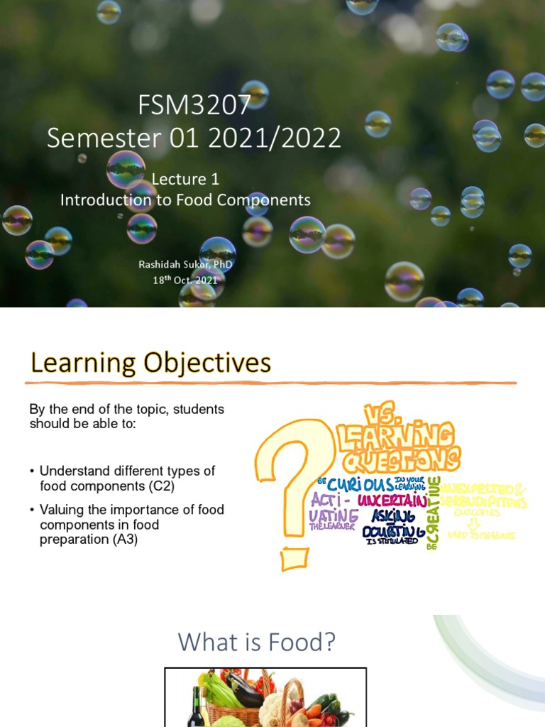 Introduction to Food Chemistry Concepts | PDF | Chemical Bond | Foods