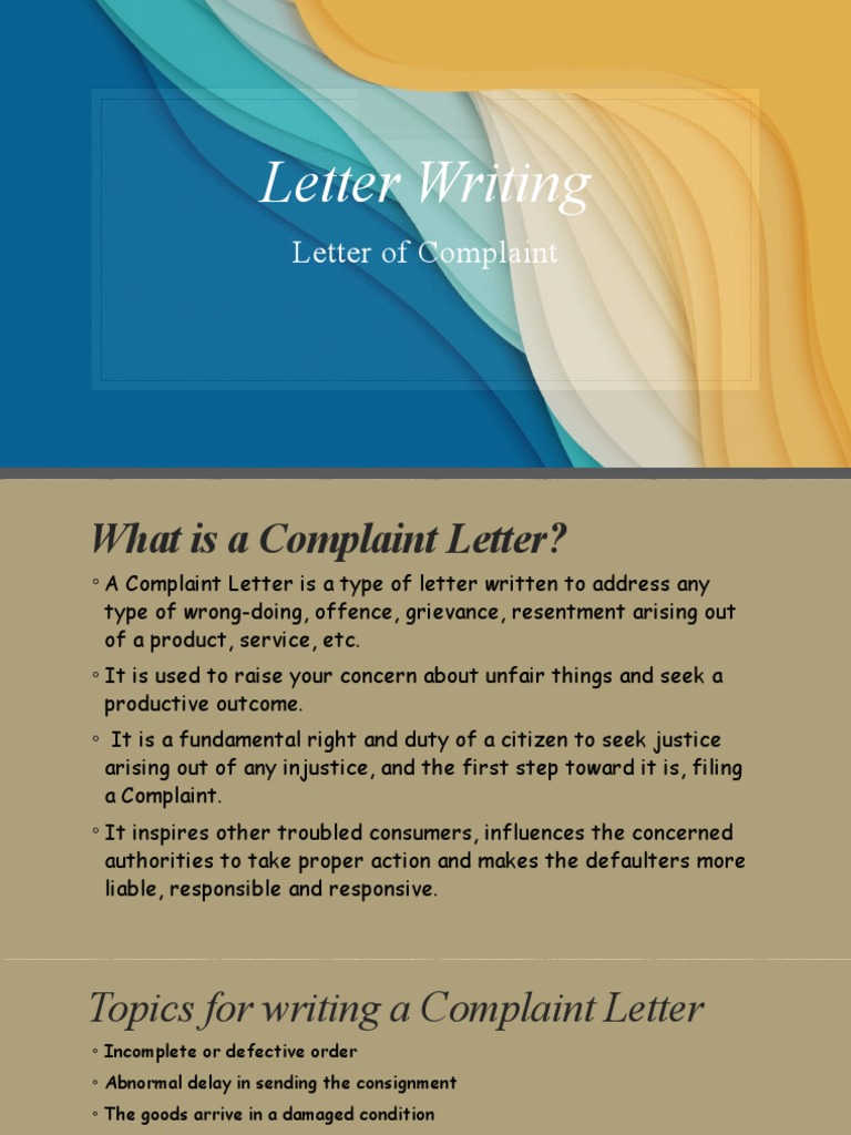 Drafting an Effective Complaint Letter | PDF | Business
