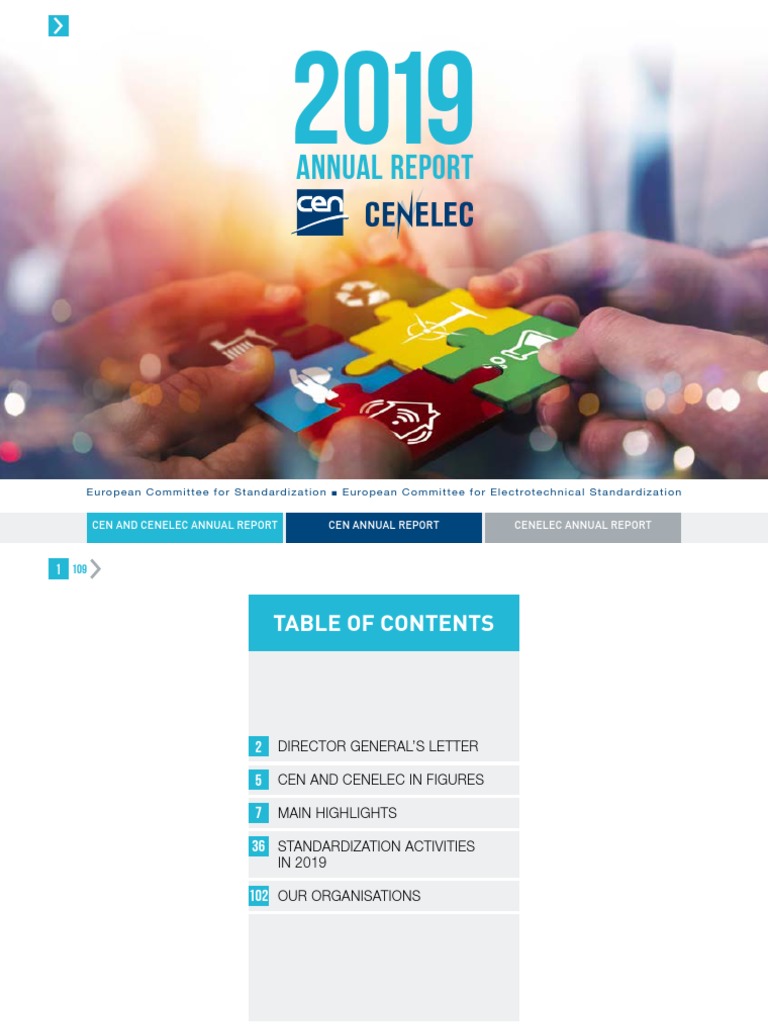 Cen Cenelec Annual Repor 2019 e | PDF | Standardization | European Union