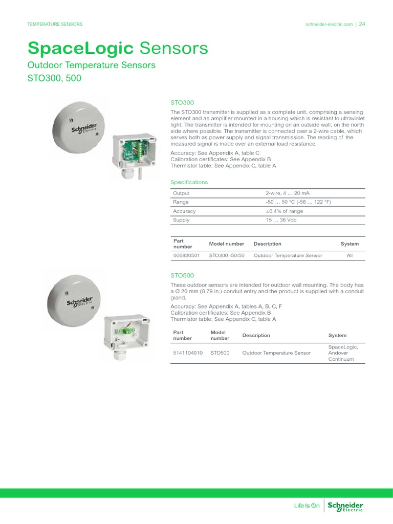 Outdoor Temperature Sensors Overview | PDF | Thermometer | Sensor