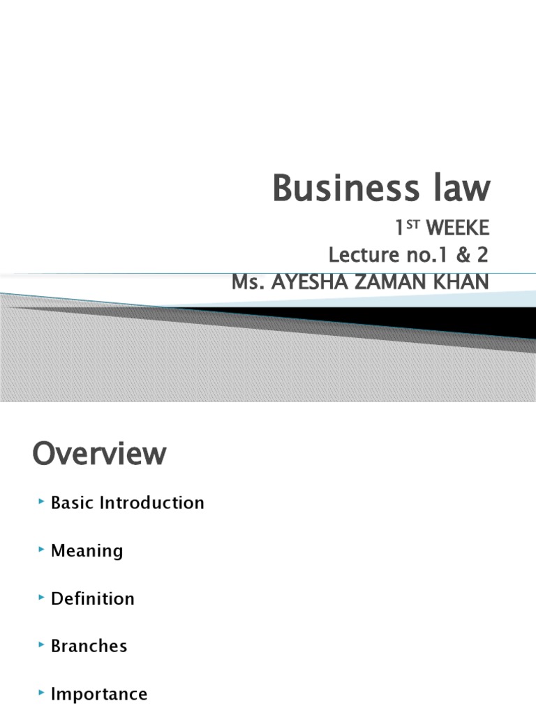 Introduction to Business Law Basics | PDF | Customer | Sales