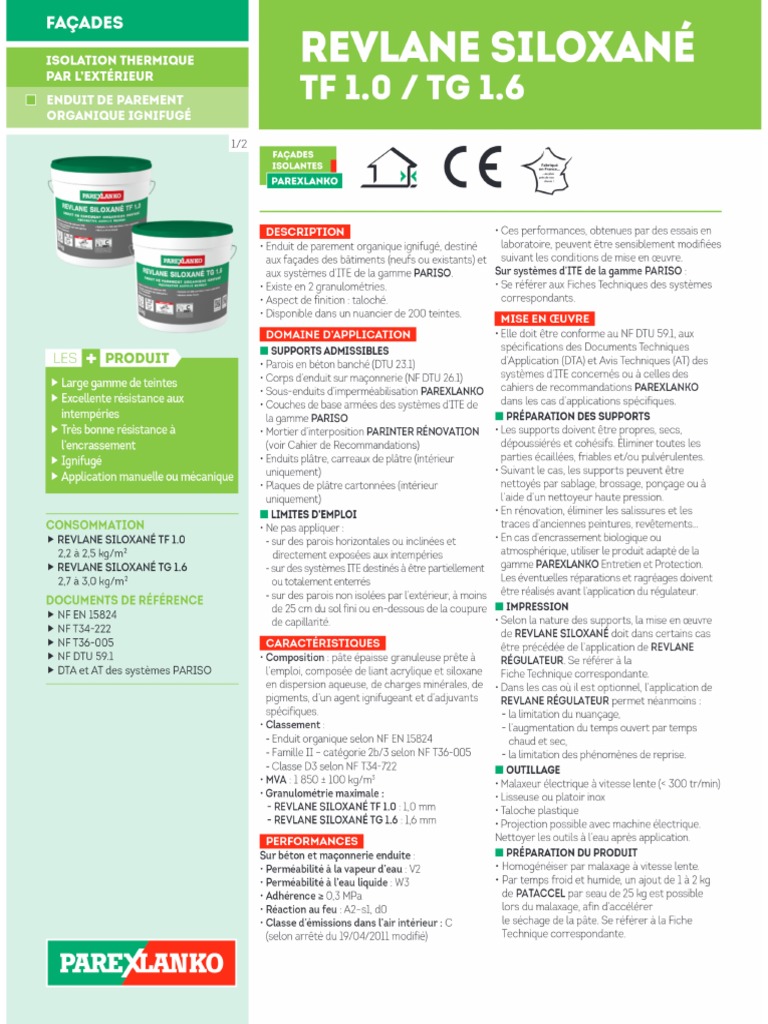 Revlane Siloxané TF 1.0 TG 1.6 FT | PDF