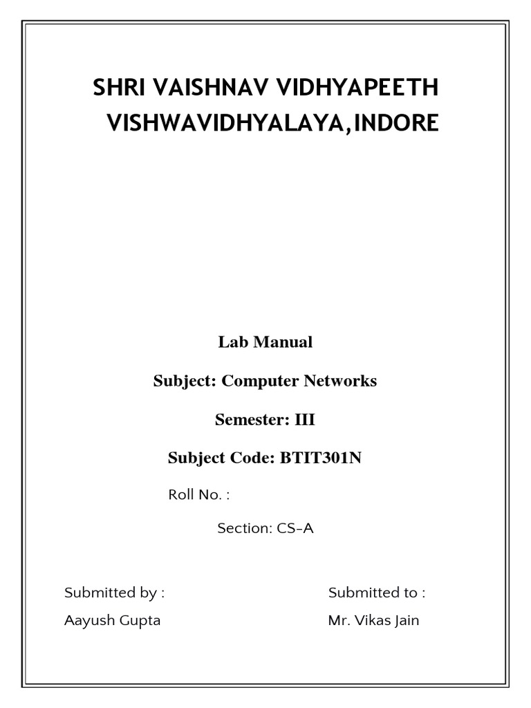 1 Practical File CN-merged | PDF | Network Switch | Network Topology