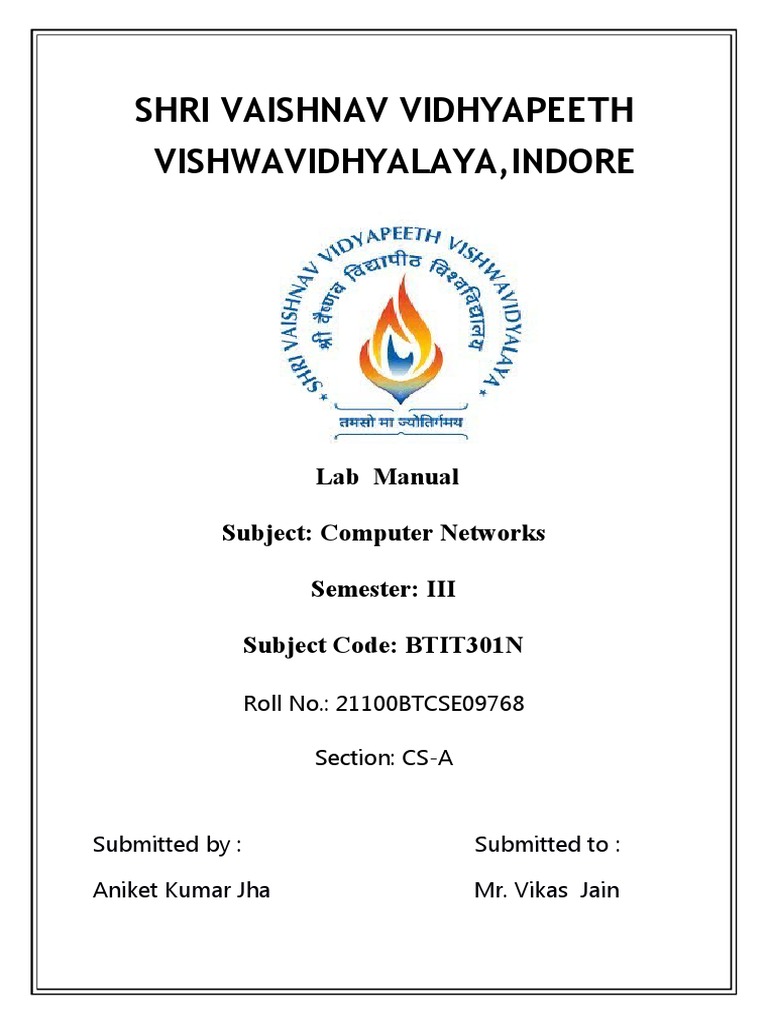 1 Practical File CN-merged | PDF | Network Switch | Network Topology