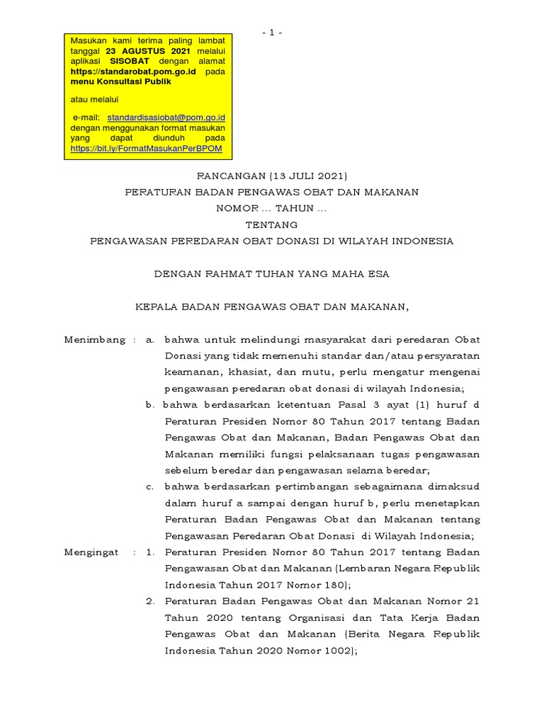 Pengawasan Obat Donasi di Indonesia | PDF | Kesehatan Holistik