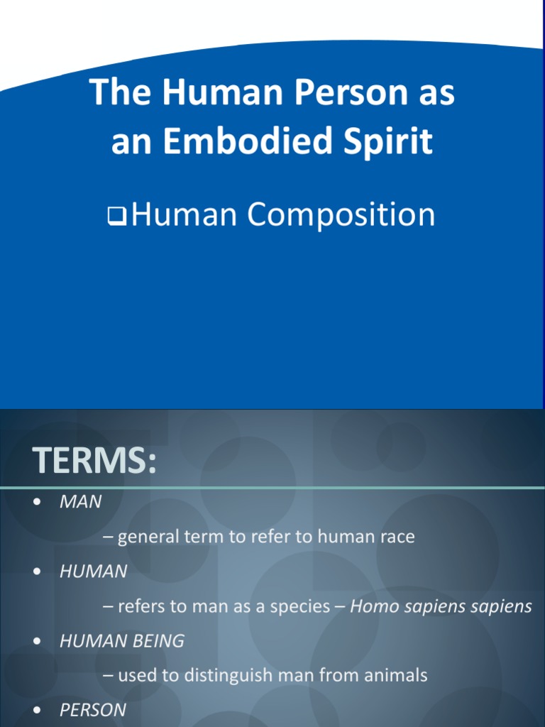 Human Person As An Embodied Spirit | PDF | Human | Awareness